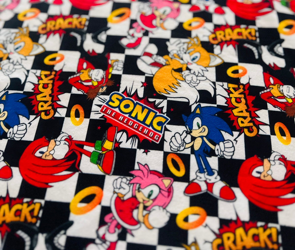 DBP Checkered Sonic & Friends – Espinoza Fabrics