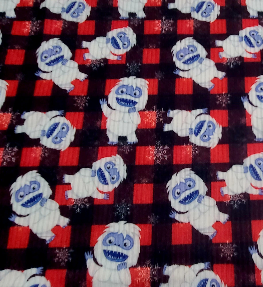 Ribknit Yeti on Buffalo Plaid – Espinoza Fabrics